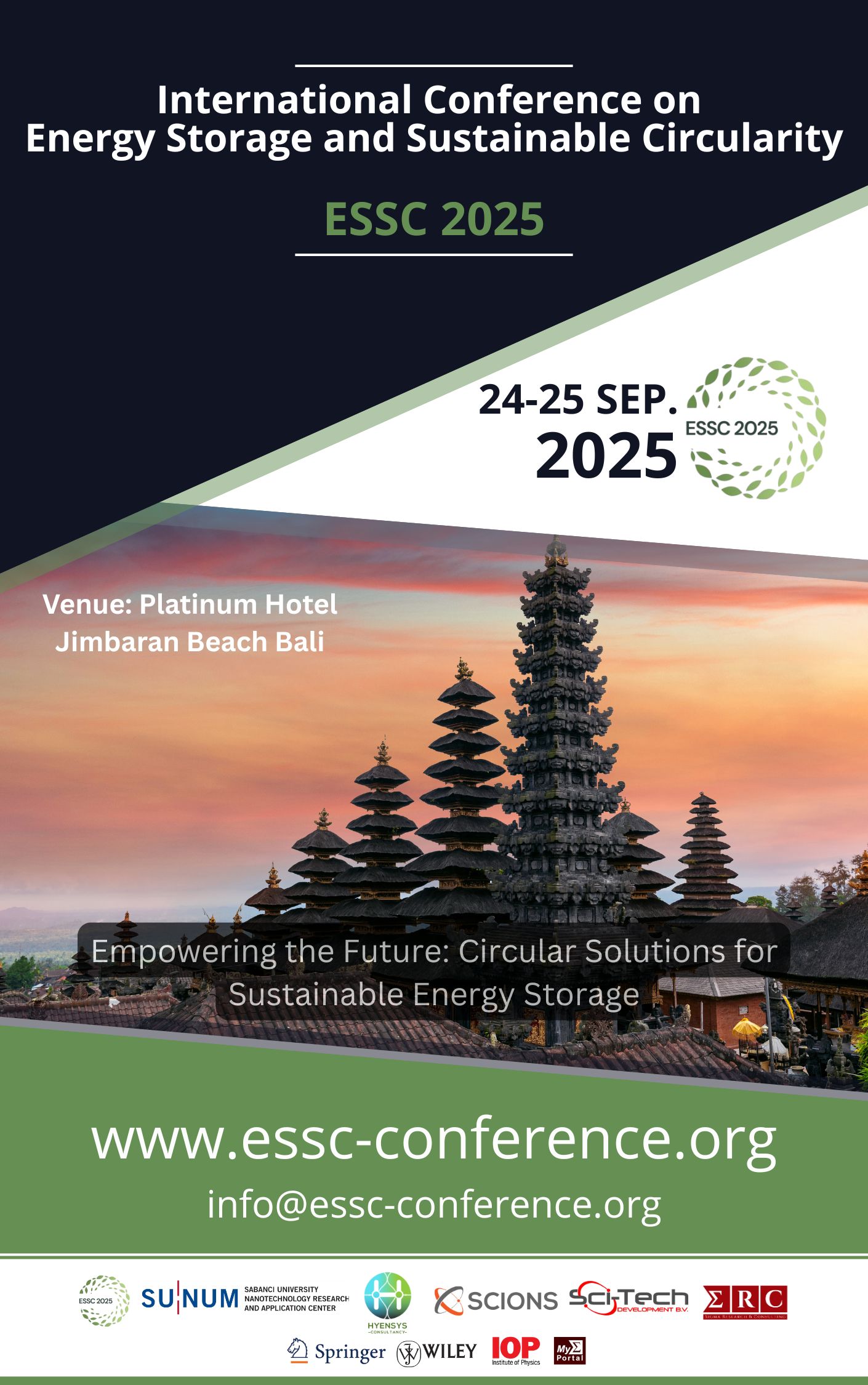 Poster | ENERGY STORAGE AND SUSTAINABLE CIRCULARITY (ESSC 2026)